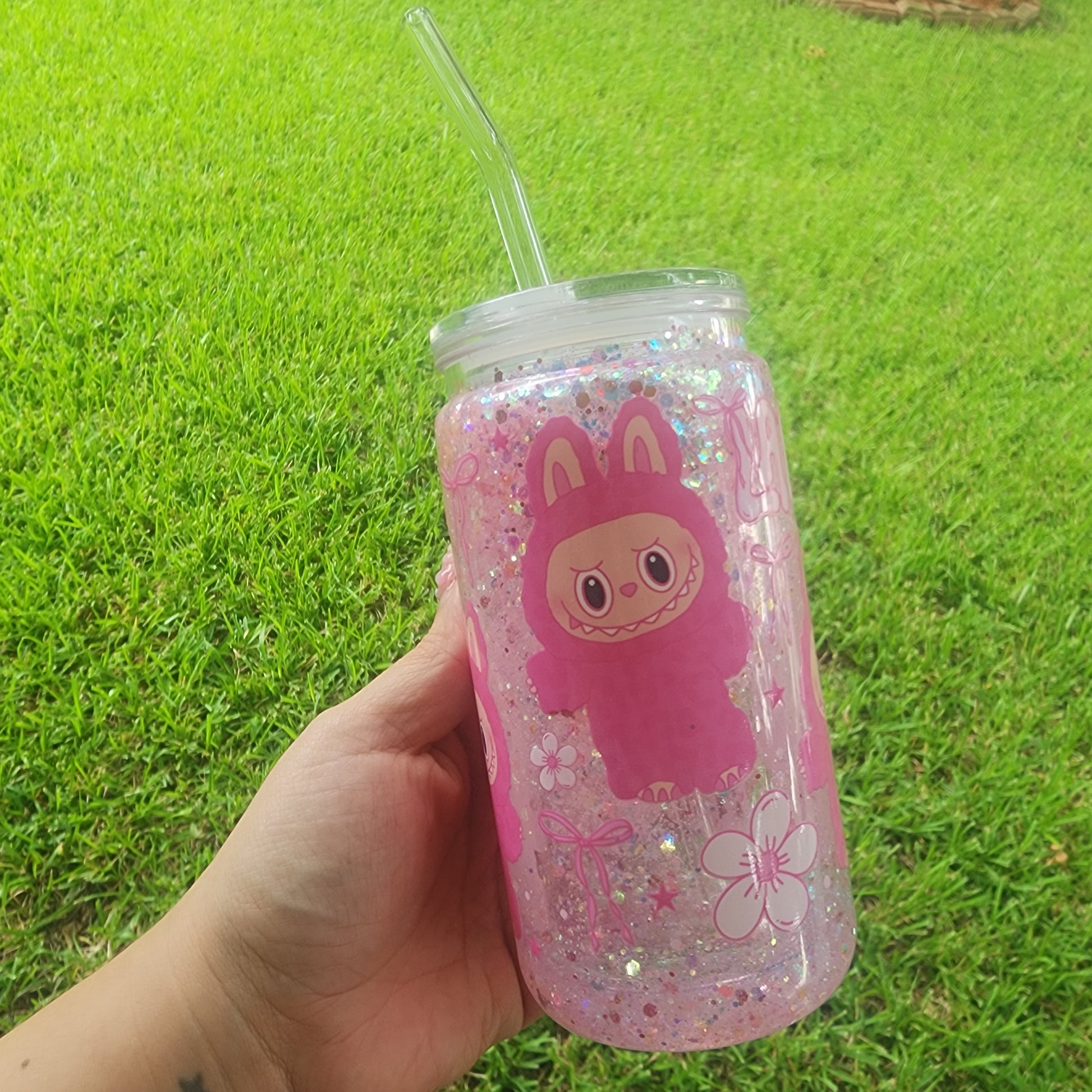 Labubu Pink Glitter Snowglobe – Blessed Creations Scents